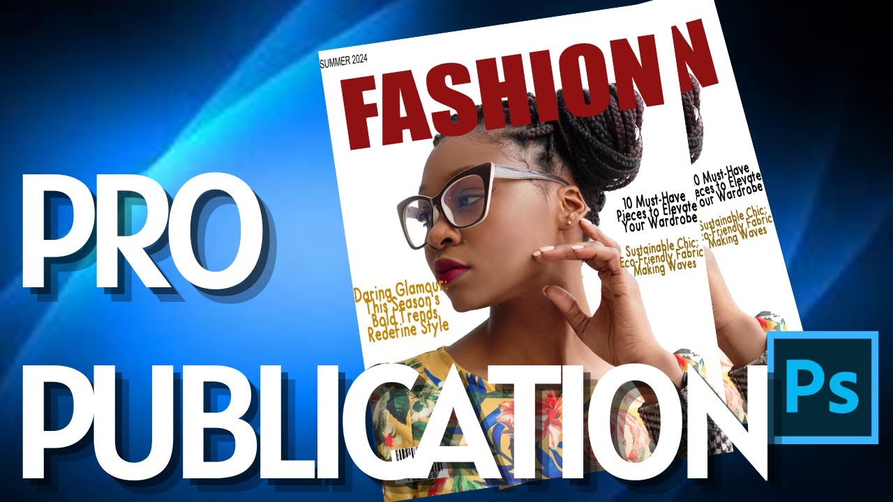 How to Design a Magazine Cover in Photoshop - YouTube
