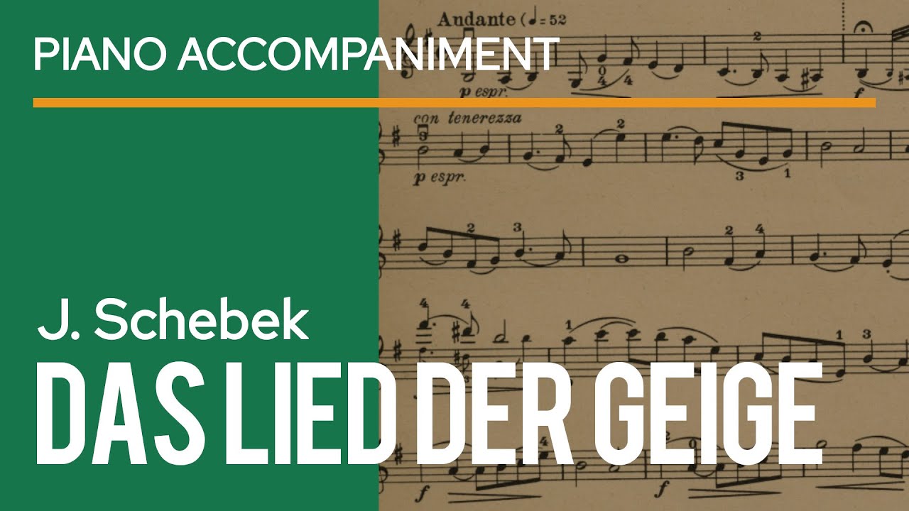 J. Schebek - Das Lied der Geige Op. 2 Piano Accompaniment | violin ...
