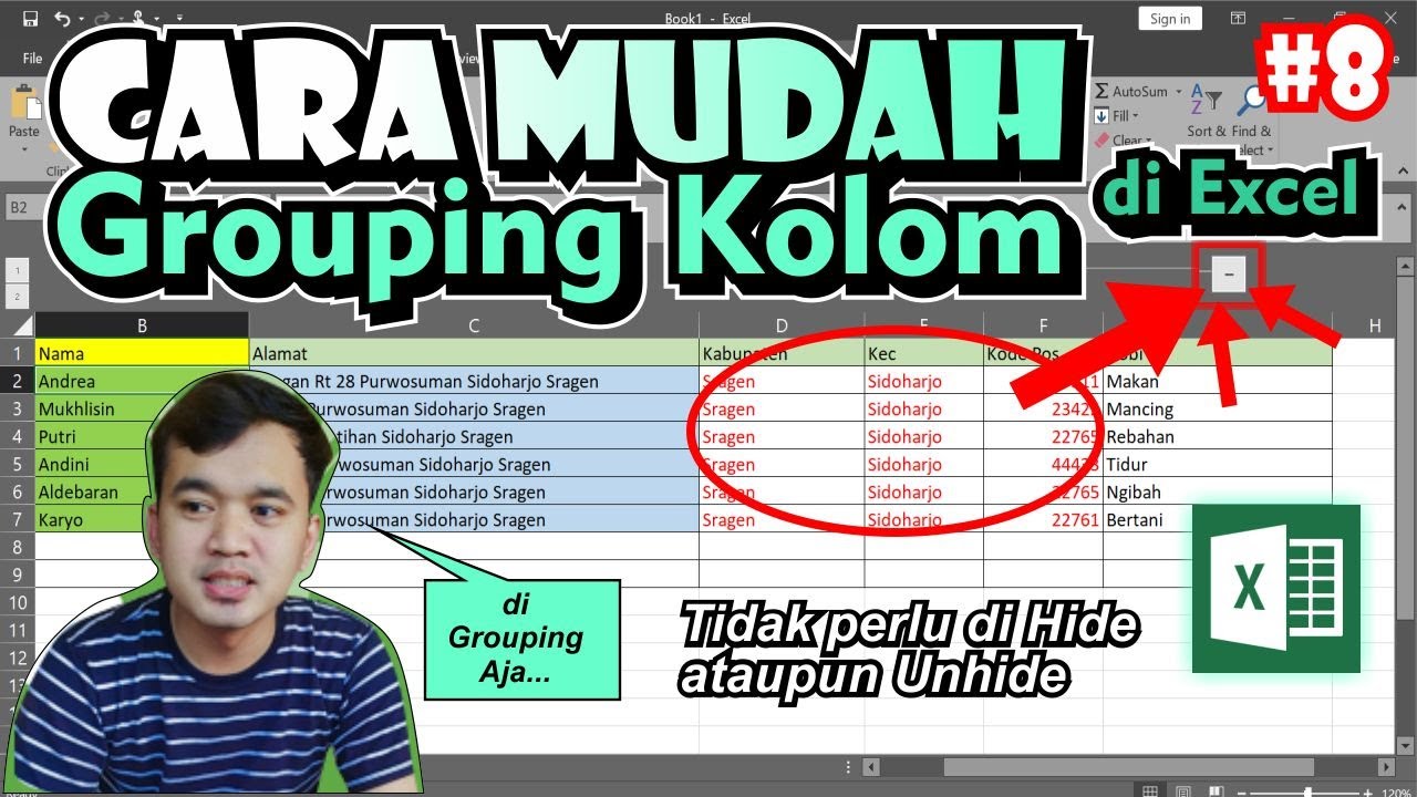 How To Group Columns In Excel 8 YouTube How To Group Columns In Excel 8 YouTube
