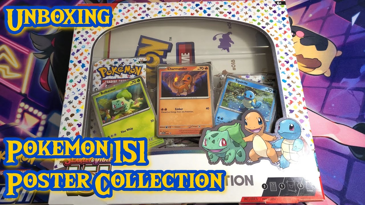 Pokemon TCG 151 Poster Collection Unboxing - YouTube