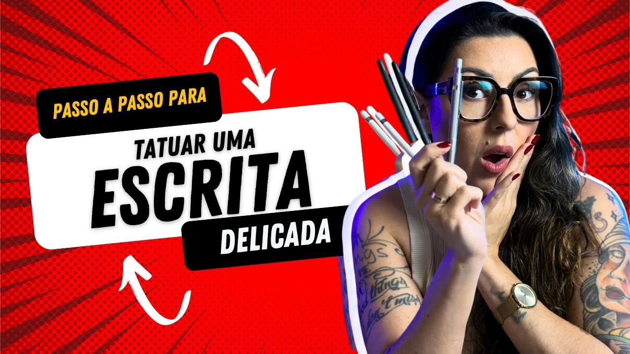 PASSO A PASSO para fazer uma TATUAGEM com ESCRITA DELICADA | Renata ...