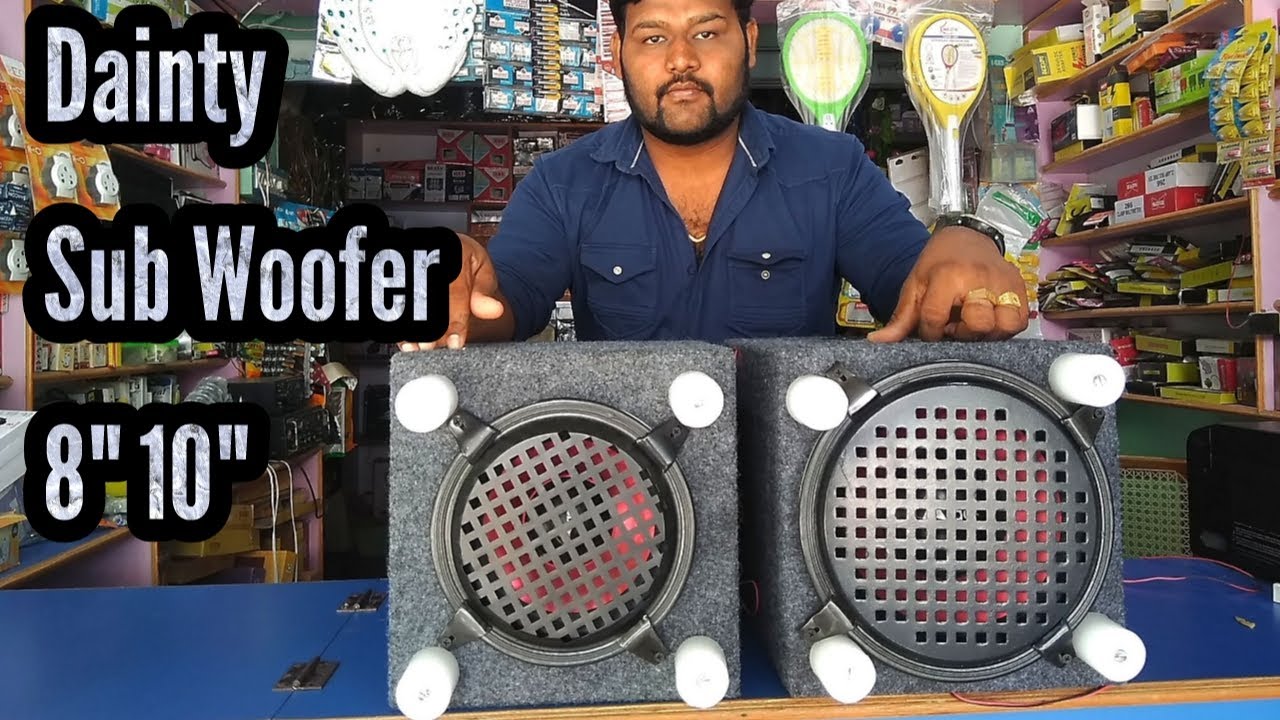 Dainty Sub Woofer 8" 10" Box Speaker Unboxing Tamil Review - YouTube