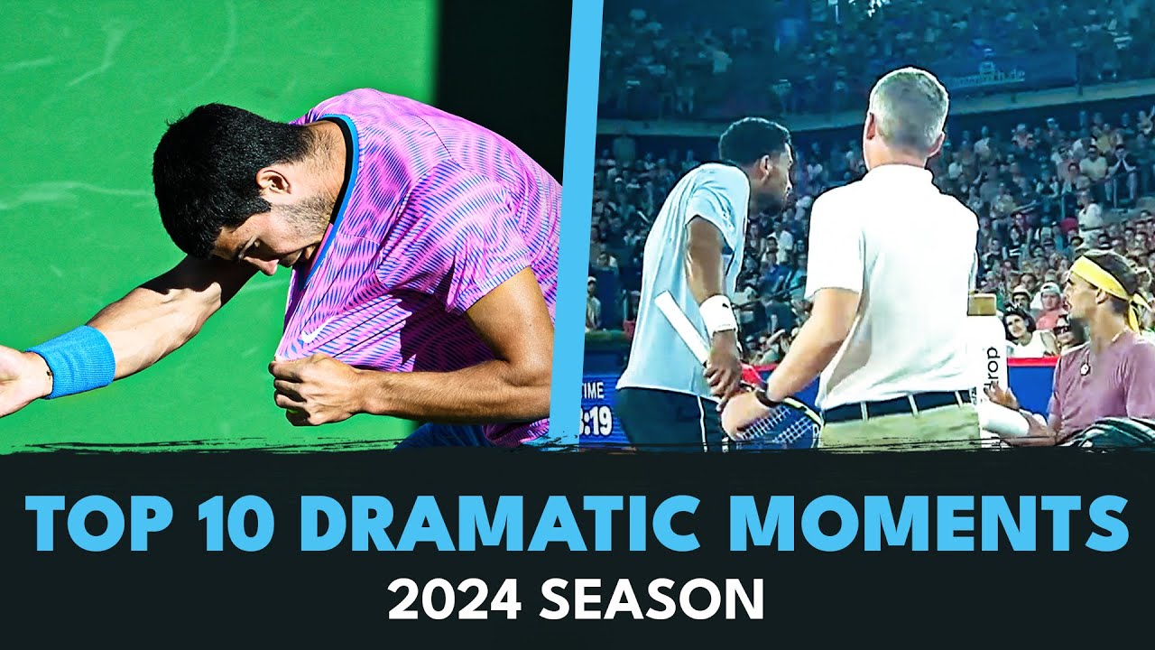 Top 10 Dramatic Moments From 2024 Tennis Season - YouTube