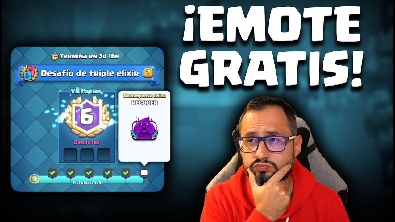EMOTE GRATIS! DESAFÍO X3 ELIXIR CON LOG BAIT, 6-0 FÁCIL | Clash Royale ...