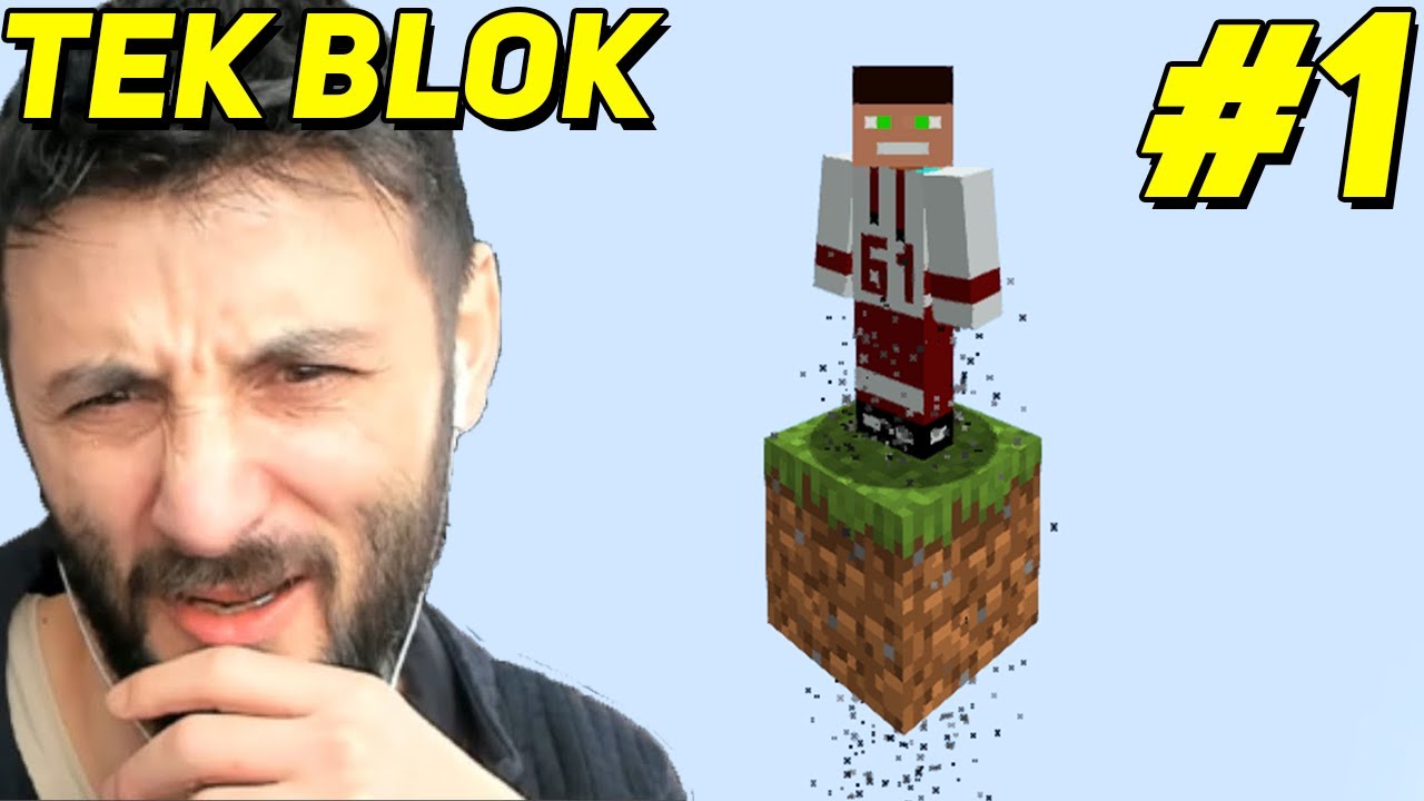 TEK BLOK MİNECRAFT 1.Bölüm - YouTube