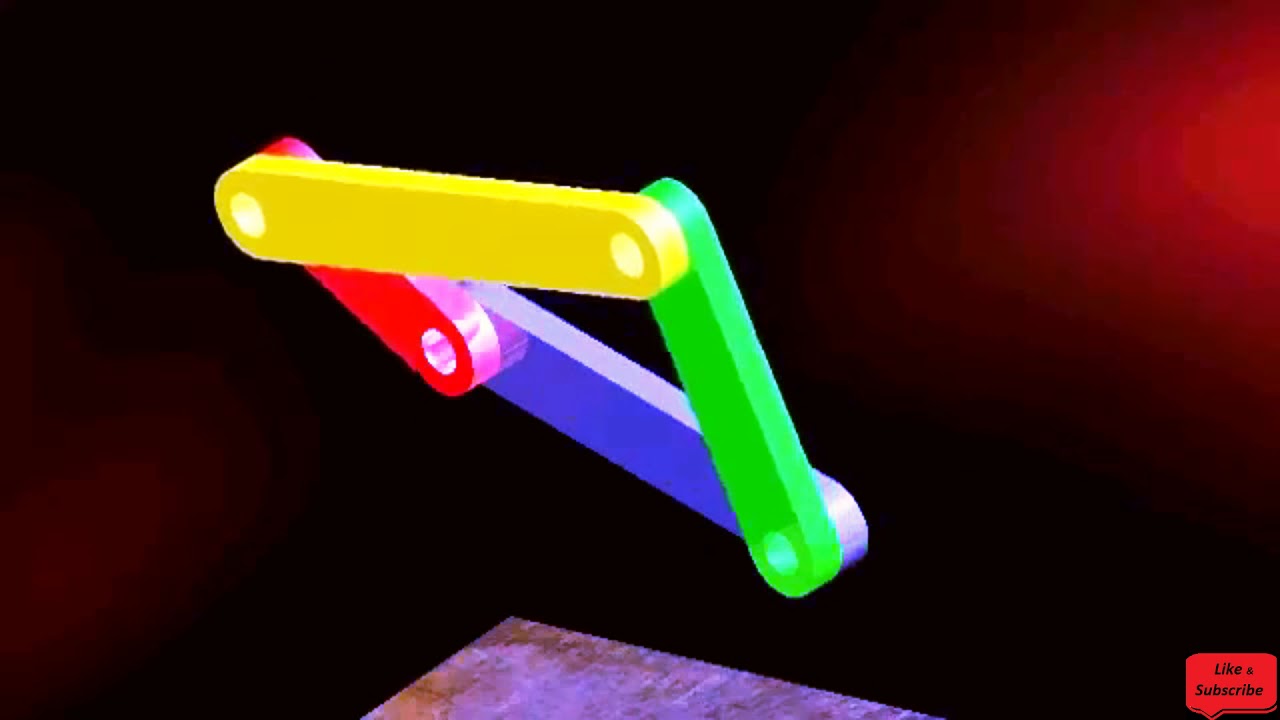 How Four bar linkage Mechanism Work! | Best 3D Animation | - YouTube