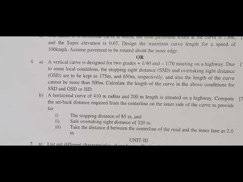 jntuk R20 - 2nd btech 1st sem set1 semester paper - Highway engineering ...