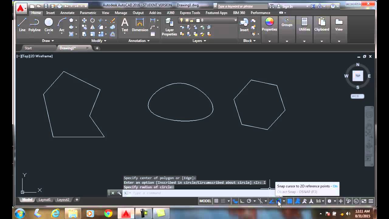 AutoCAD I 07 07 Geometric Center Object Snap YouTube autocad-i-07-07-geometric-center-object-snap-youtube
