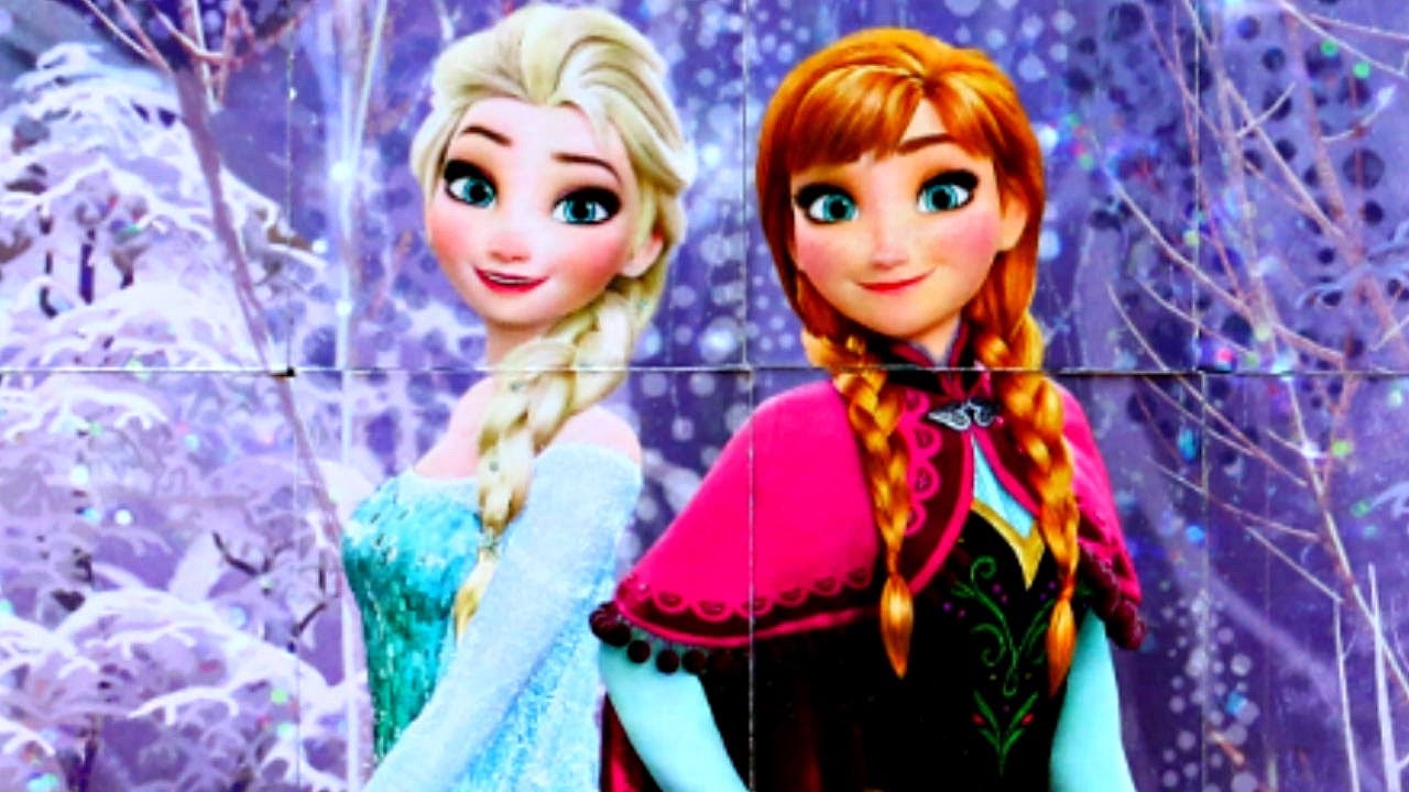 Холодное Сердце 2 - Анна и Эльза - собираем кубики пазлы для детей с ...