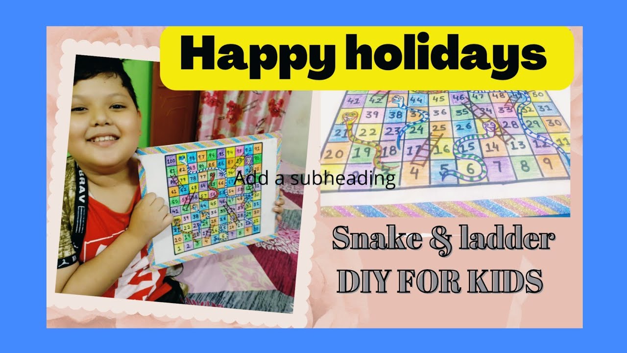 How To Make Snake Ladder Game At Home Easy Snake And Ladder DIY How To Make Snake Ladder Game At Home Easy Snake And Ladder DIY