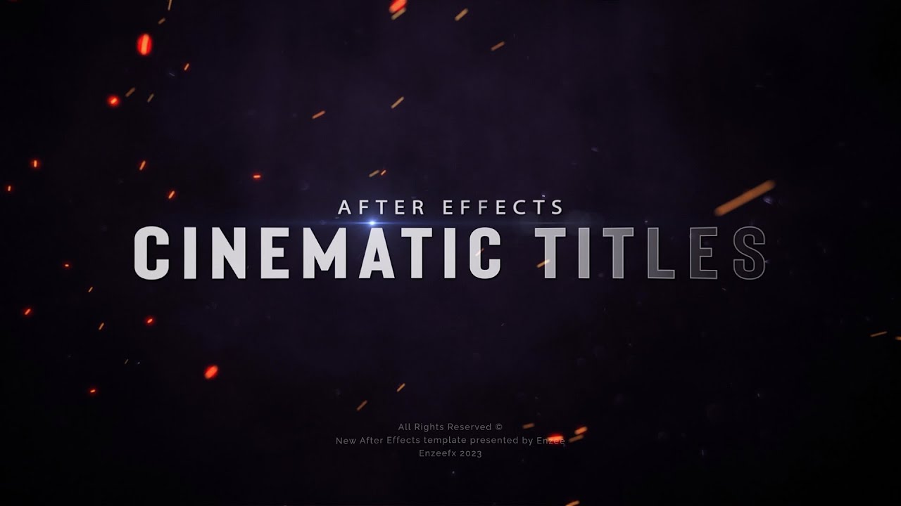Cinematic Trailer Titles Template for After Effects || YouTube Intro ...