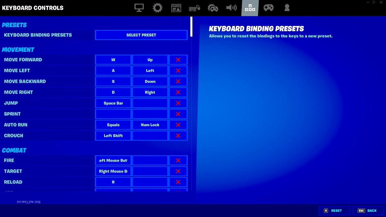 My fortnite key binds - YouTube