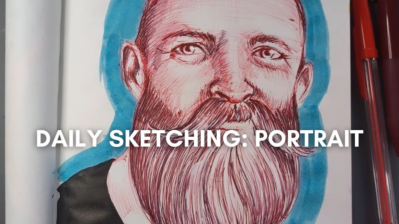 Daily Sketching: Portrait #sketchbookart #dailypractice - YouTube