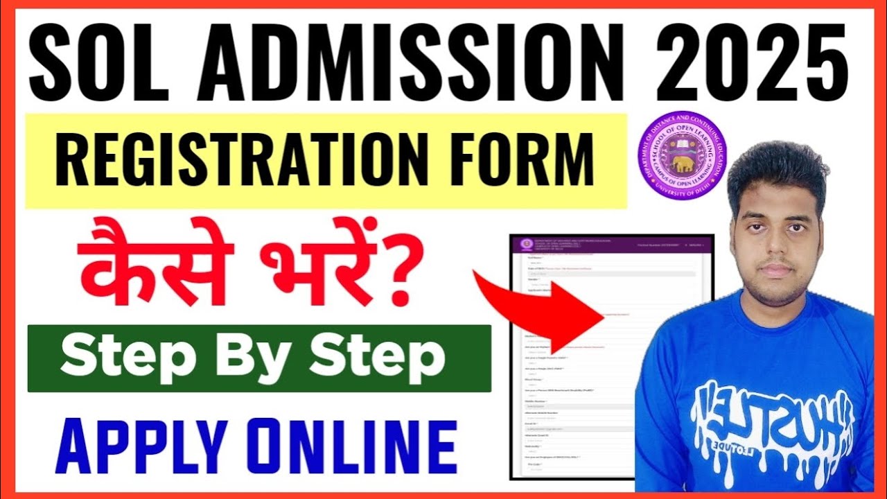 How To Fill DU SOL Registration Form 2025 | How To Register For DU SOL ...