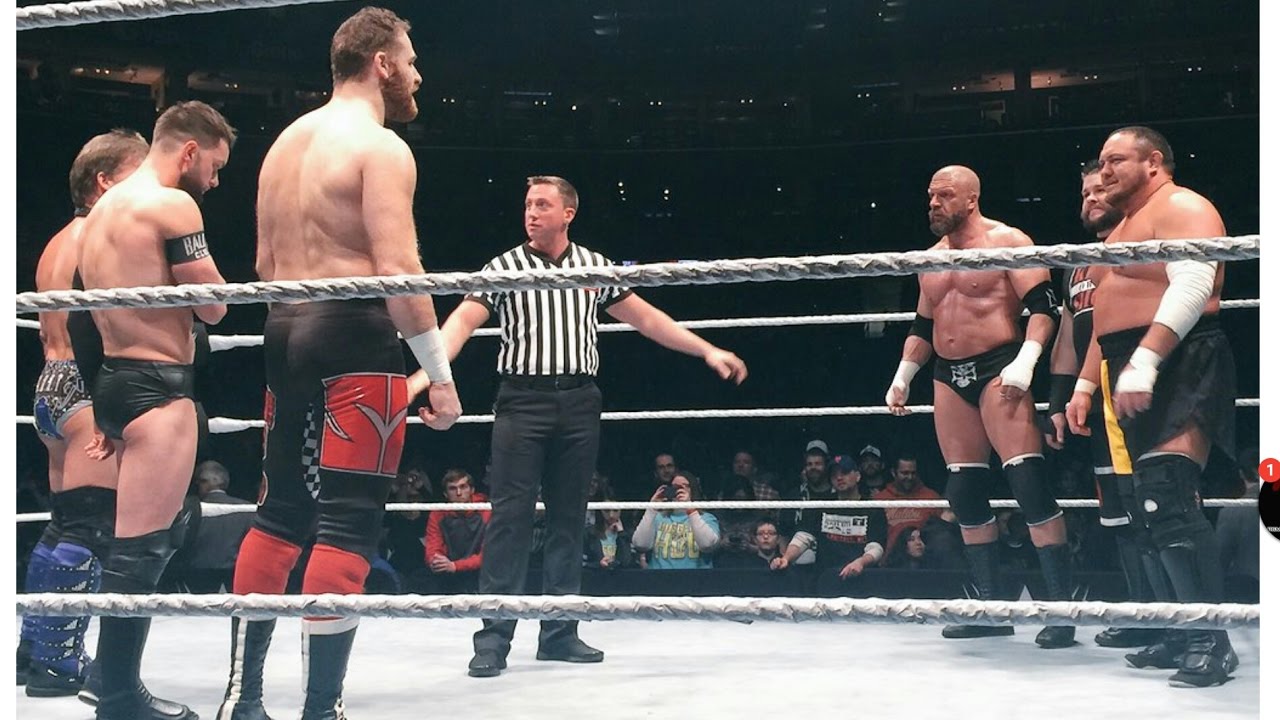 Hhh full entrance vs Finn Balor Y2j Sami zayn - YouTube