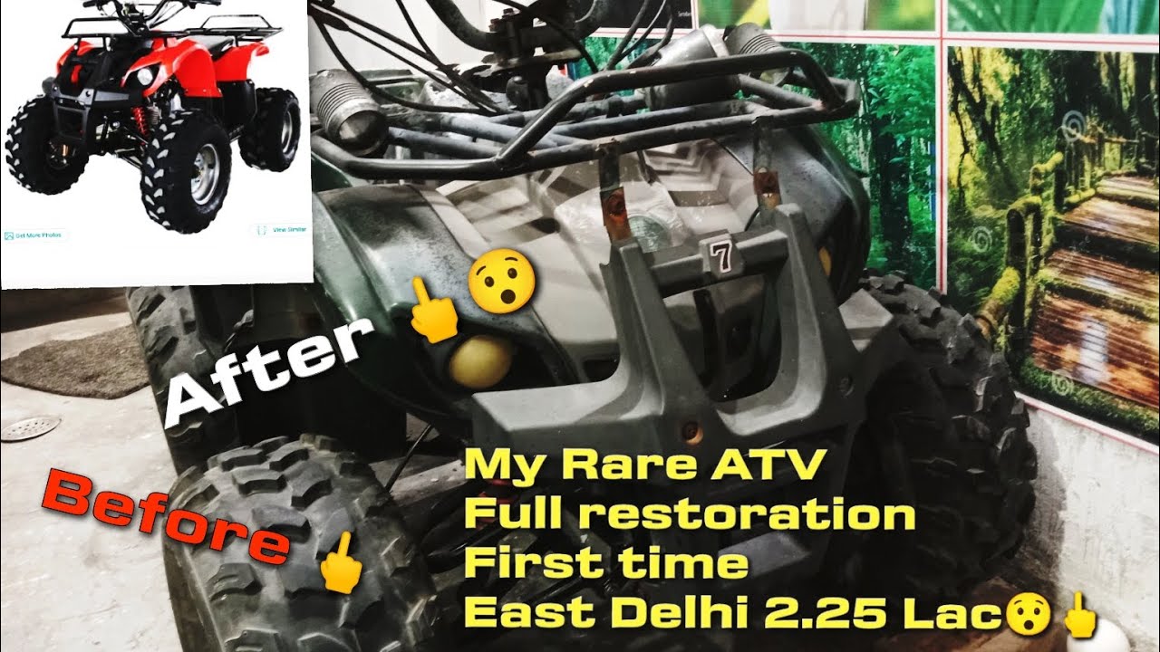 ATV Bike Full Restoration Delhi 4X2 Off Roading Mini Car #atv #restoration #viral - YouTube