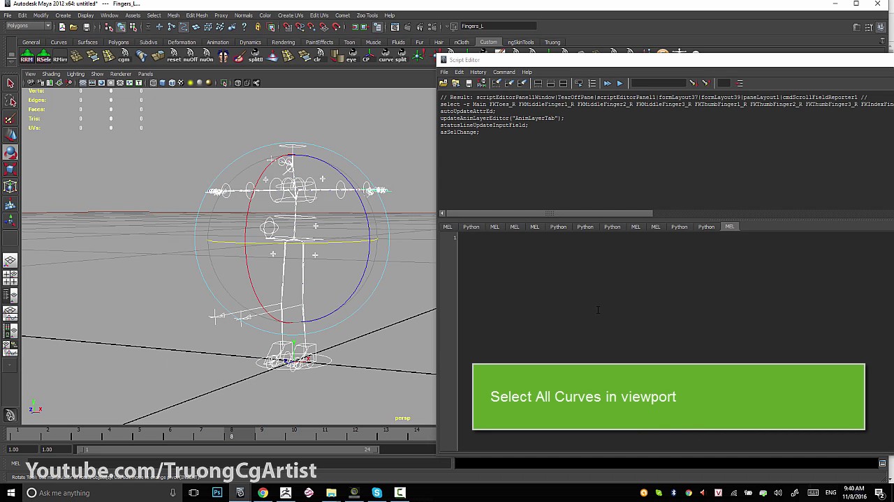 How to select all controls and keyframe? - YouTube