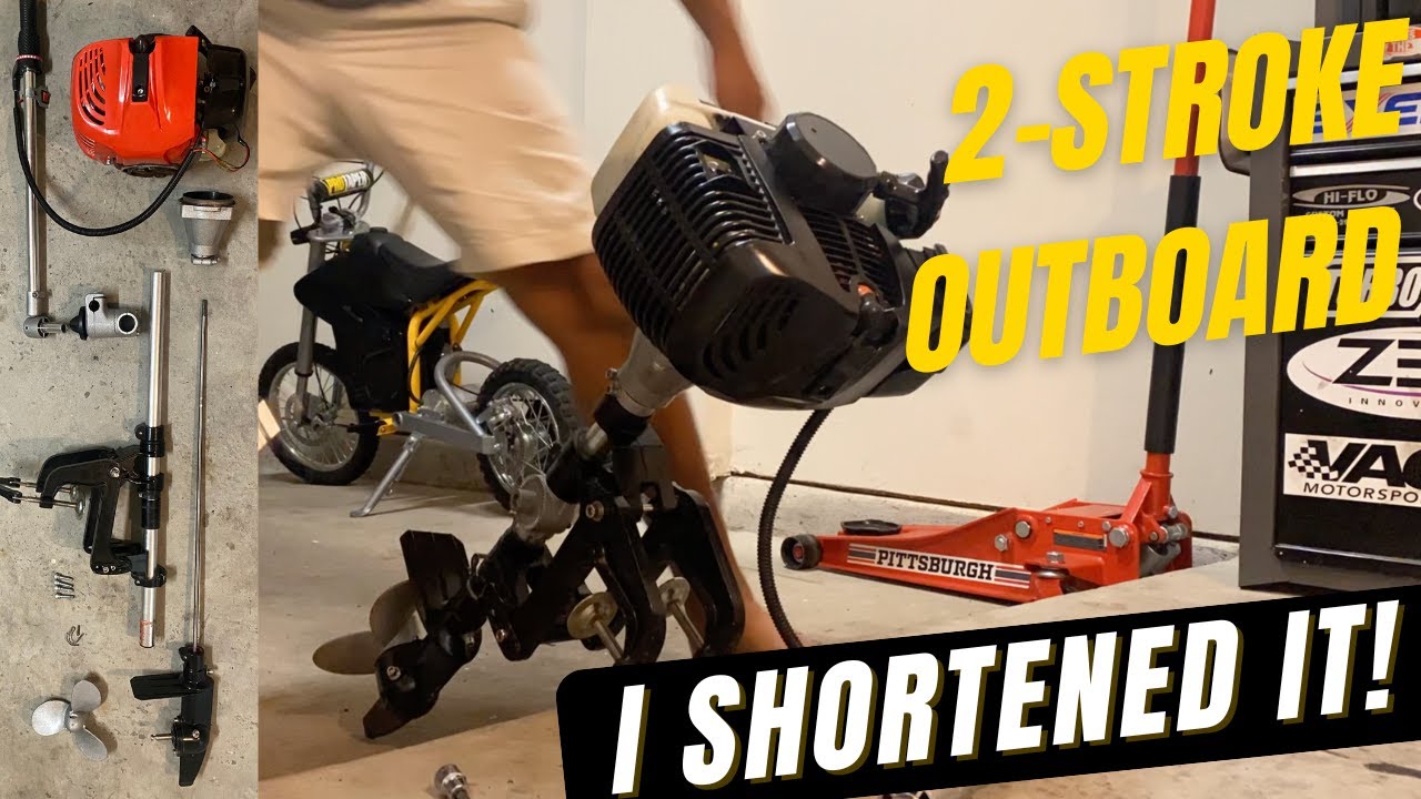 Kayak with 2-Stroke Outboard Motor Redesign Part 1 | Shortening the ...