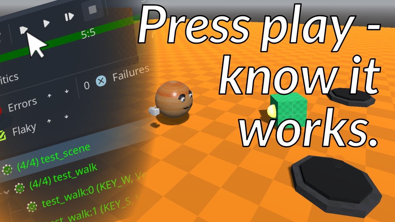 Press play - know it works: Automated testing in Godot - YouTube