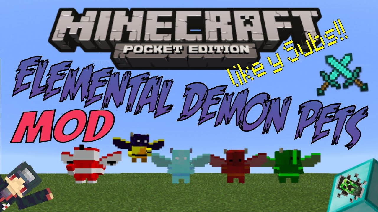(MOD) Elemental Demon Pets | Minecraft Pocket Edition 0.10.5 | Descarga ...