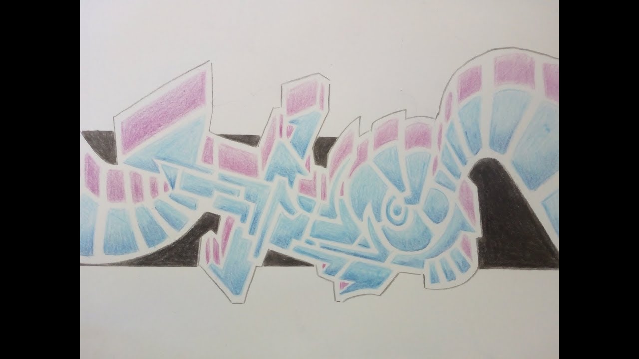 Drawing a Graffiti Sketch -XO- Zeichnen eines Graffiti Sketch - YouTube