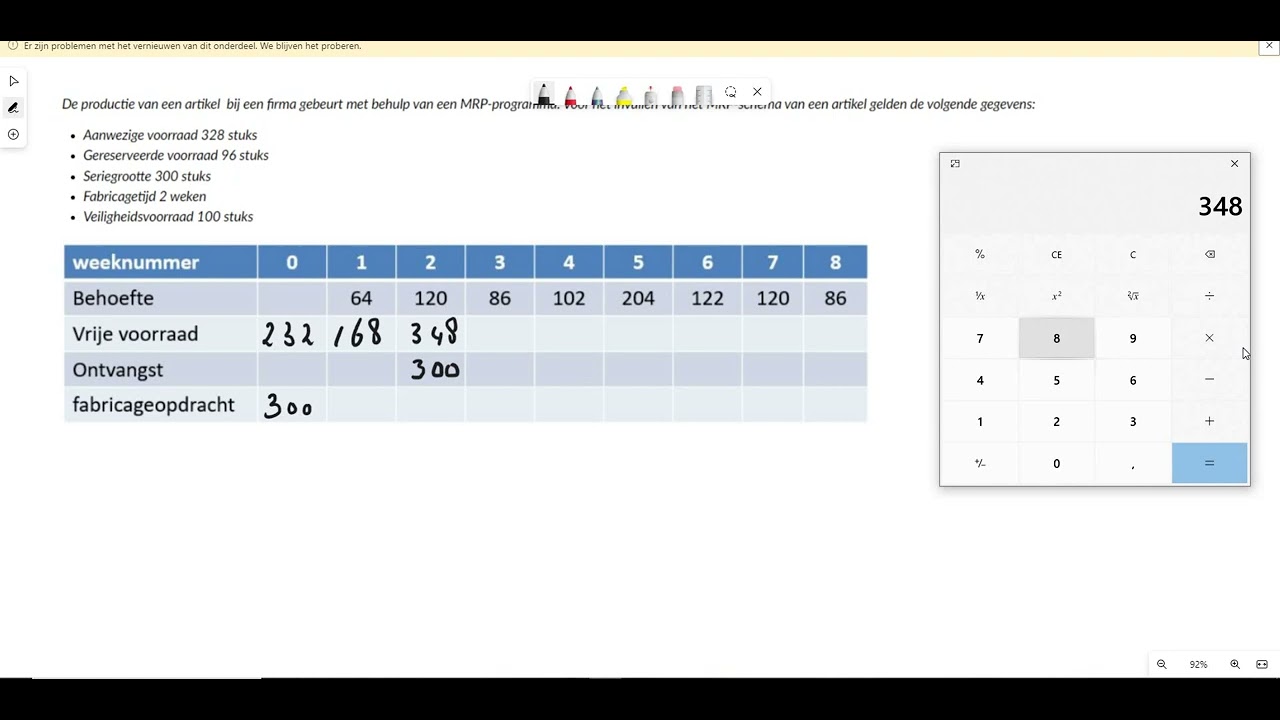 MRP schema invullen - YouTube