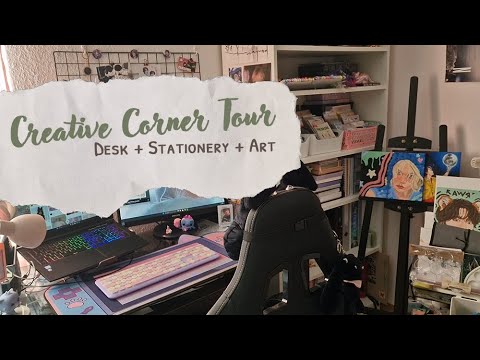 Creative Corner Room Tour || My Stationery, Art Supplies & Desk Setup ...