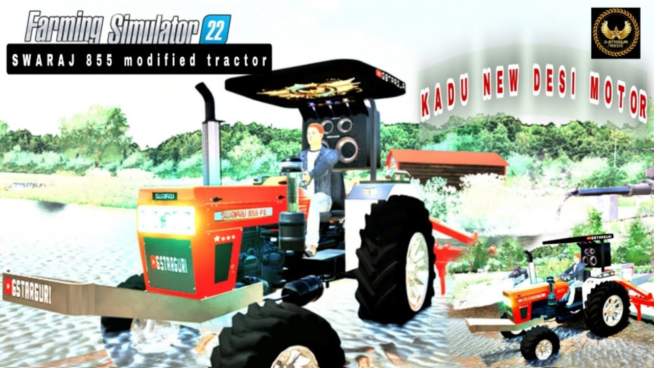 farming simulator 22 Swaraj 855 modified tractor mod with kadu map Desi ...