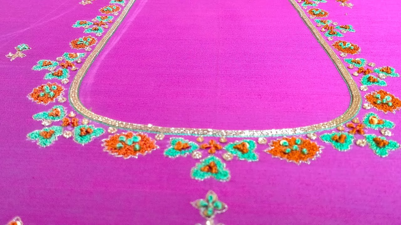 how to do aari work | needle se embroidery kese kare|aari work kese ...