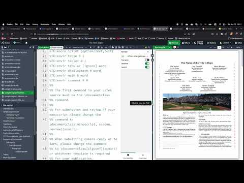 Overleaf and LaTeX demo for ACM conferences - YouTube