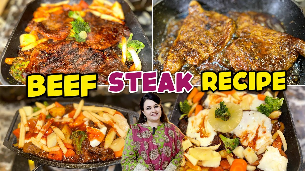 Beef Steak Recipe with BBQ Sauce ️ Beef Steak At Home || Quick and ...