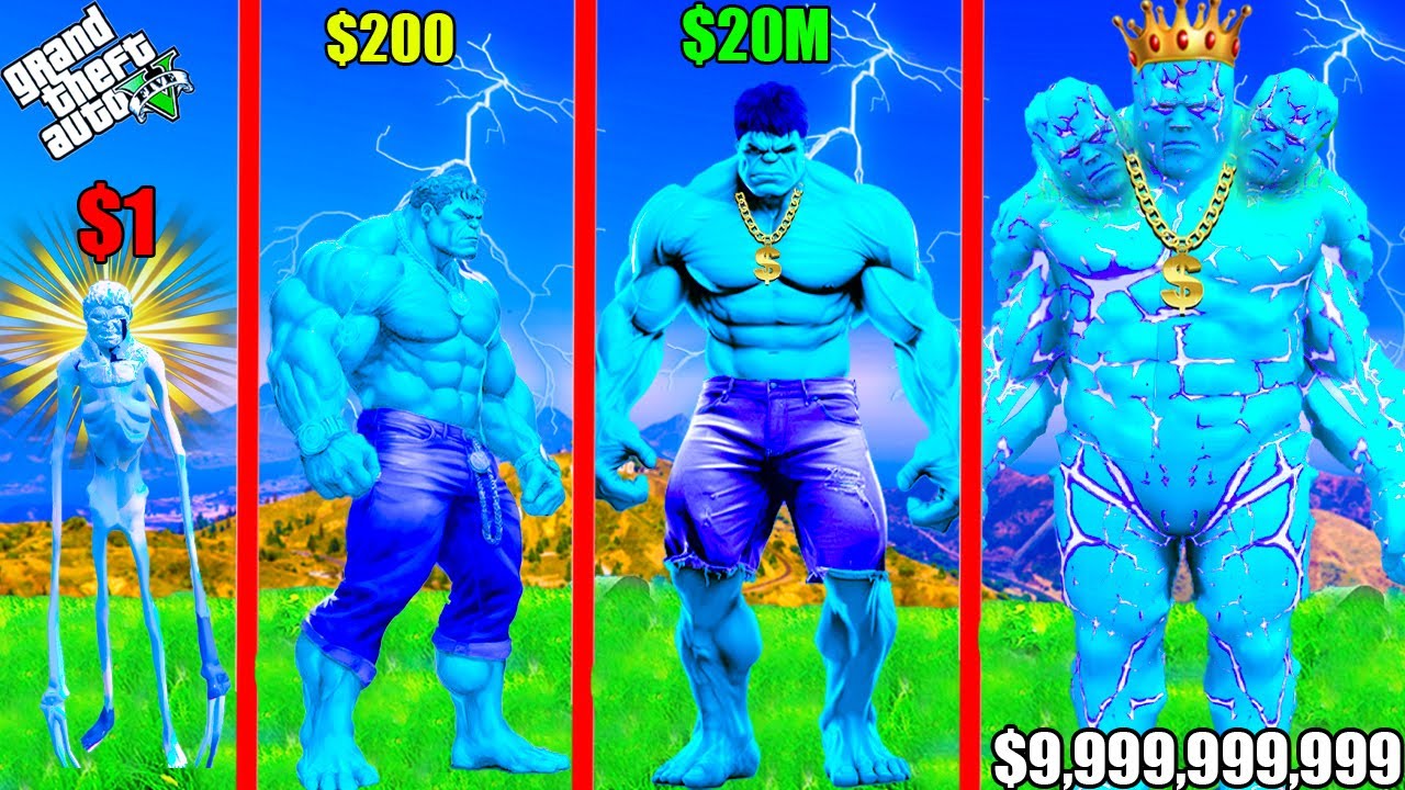 $1 GOLD & WHITE YEARS HULK SUIT into $1,000,000,000 BLUE & BLACK YEARS ...