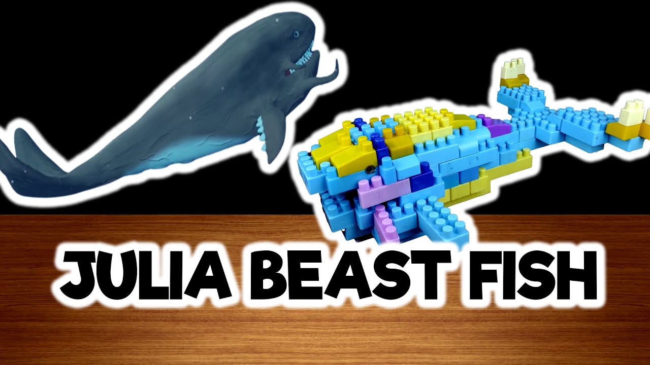 Cara Membuat Monster Julia Beast Fish Dari Balok Susun - YouTube
