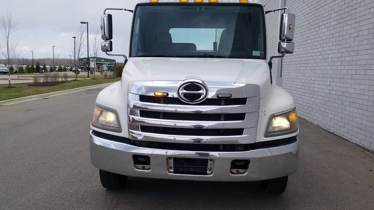 2013 HINO 258 WITH JERRDAN ROLLBACK TOW TRUCK FOR SALE - YouTube