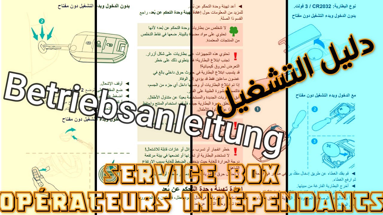 SERVICE BOX PEUGEOT CITROËN OPEL DS AUTOMOBILES دليل التشغيل موقع مهم ...
