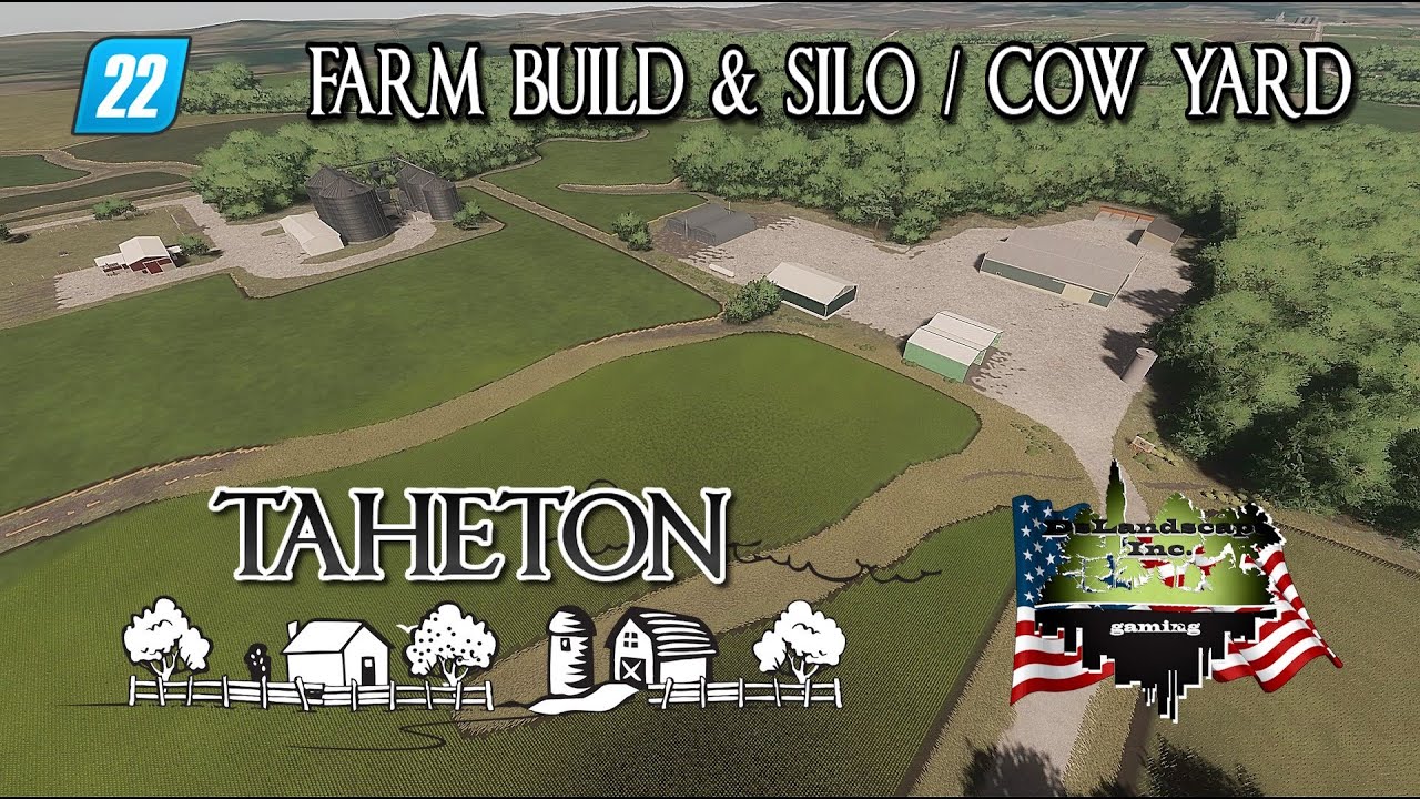 TAHETON TIMELAPSE | FARM BUILD & SILO / COW YARD | FS22 | FARMING ...