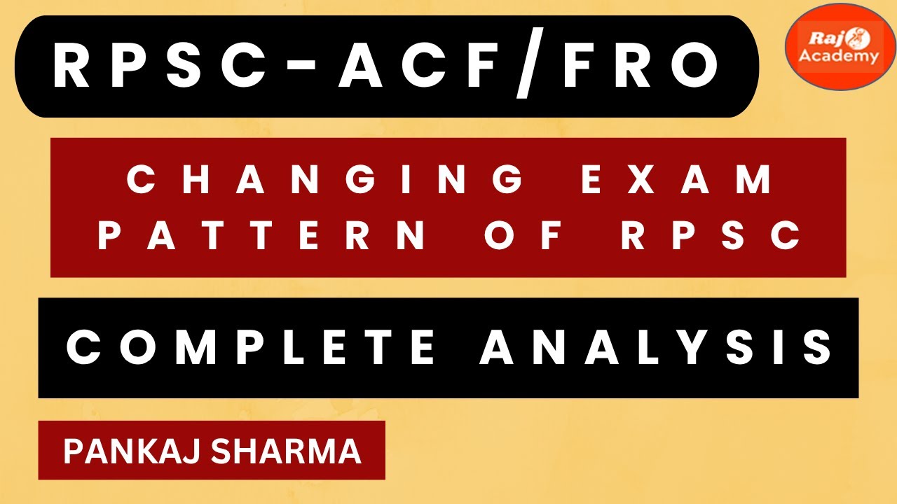RPSC ACF FRO CHANGING EXAM PATTERN COMPLETE ANALYSIS - YouTube