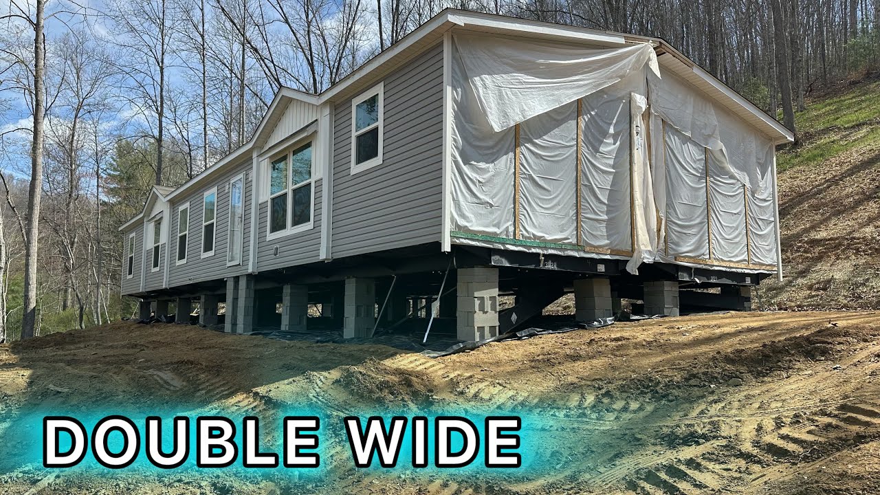 Mobile home #modular delivery and set. - YouTube
