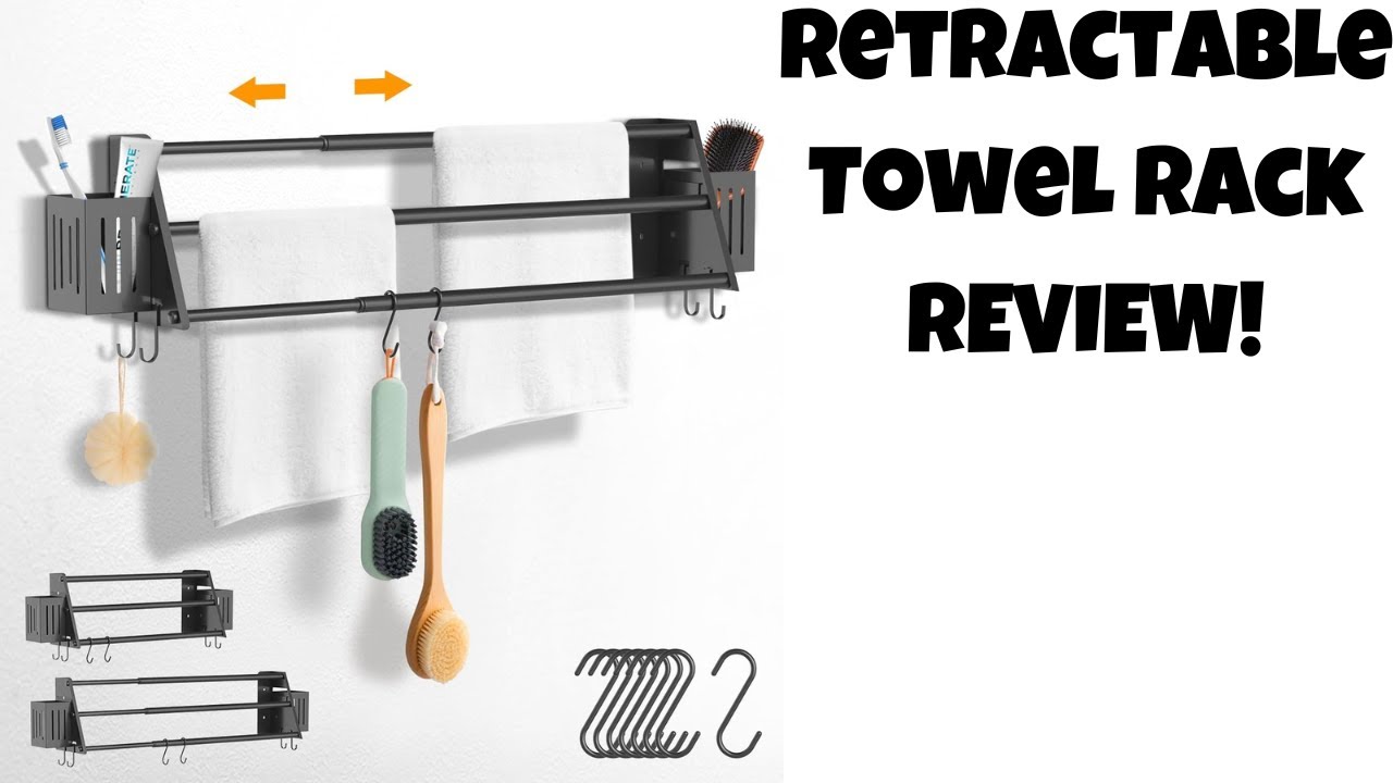 Towel Bars Freely Retractable 17-30 Inches Bathroom Towel Rack with ...