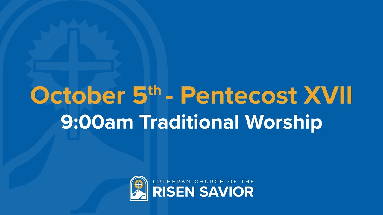 Sunday, October 5 Traditional Worship - YouTube