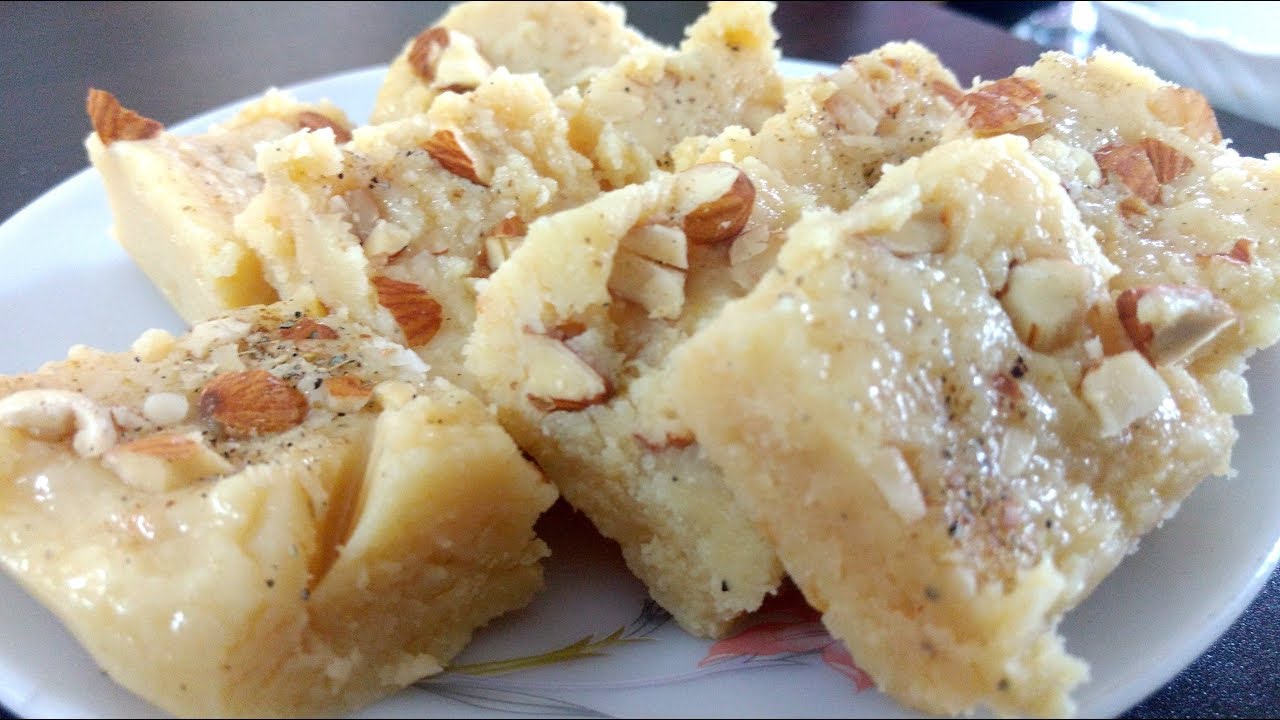 Milk Cake Barfi with Milk Powder | Sweet Burfi Milk Cake Recipe - YouTube