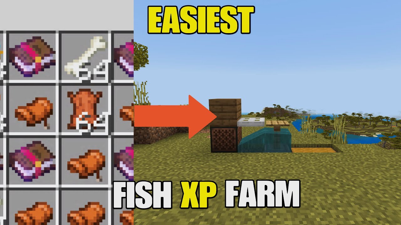 EASIEST AFK Fish XP Farm Minecraft 1.21! - YouTube