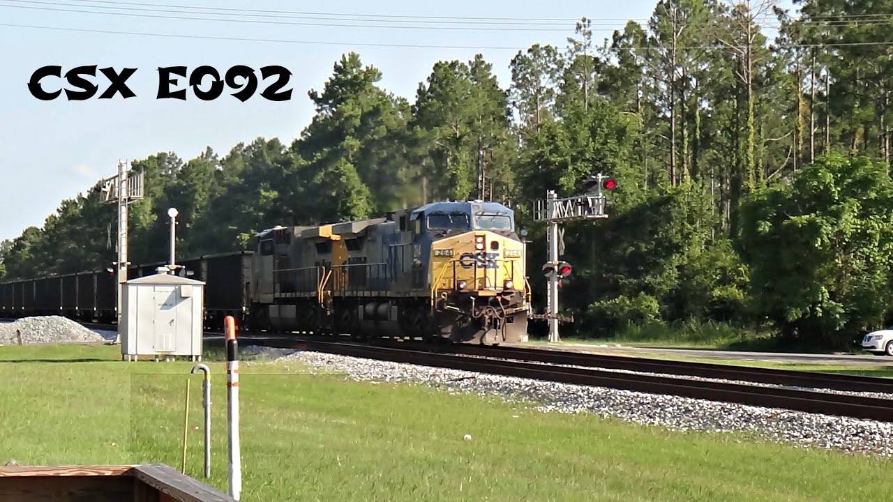 CSXT 264 CW44AC Leads CSX Train E092-13 Northbound in Folkston, GA - YouTube