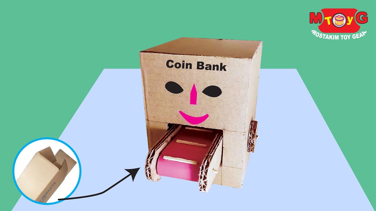 How To Make A Coin Bank From Cardboard | Easy & Awesome Cardboard Craft ...
