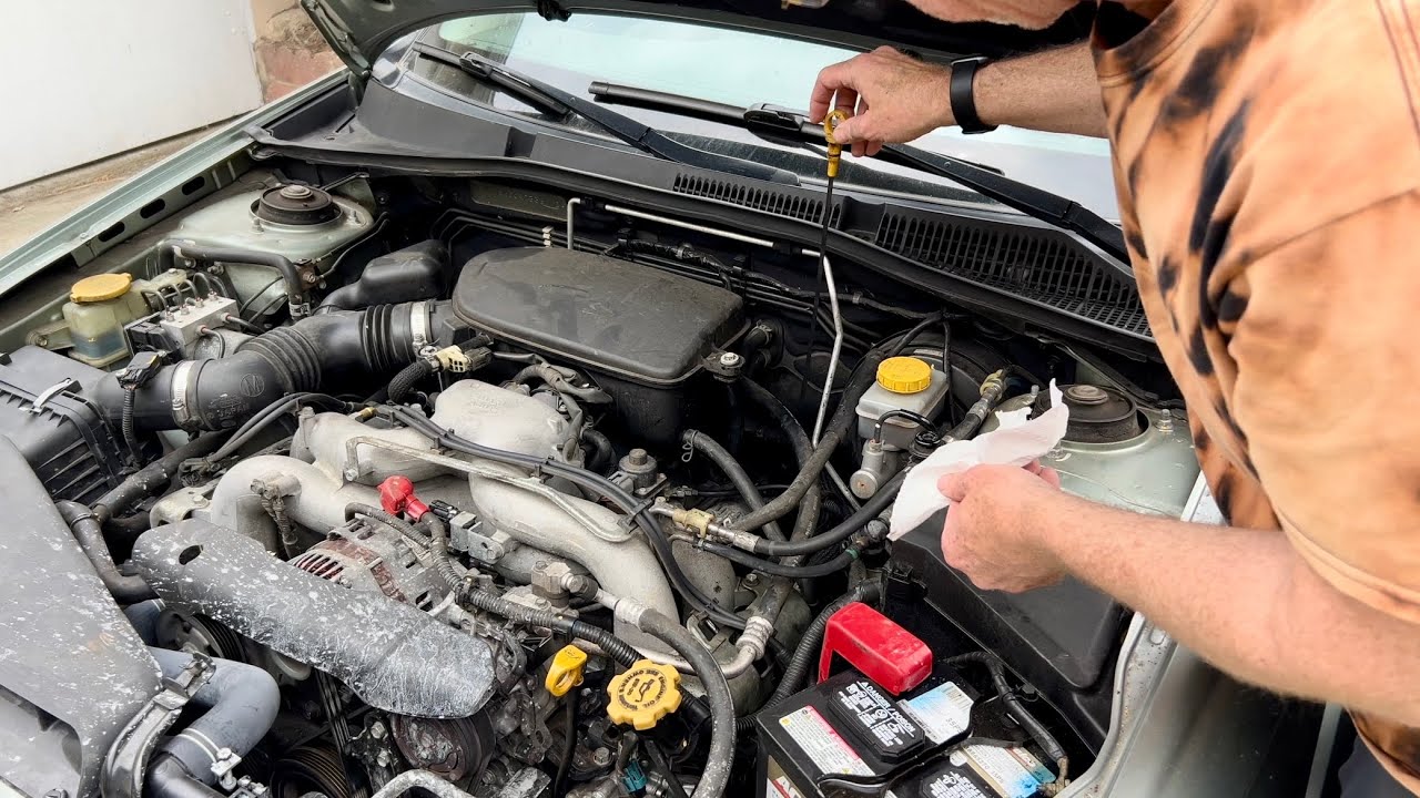 How To Check Automatic Transmission Fluid Level On A Subaru Outback Car ...