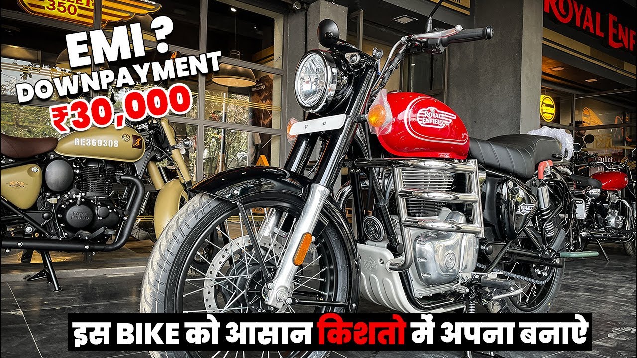 Buy 2024 RE Bullet 350 Military SIlver Red at ₹30,000 Only 🔥| Bullet ...