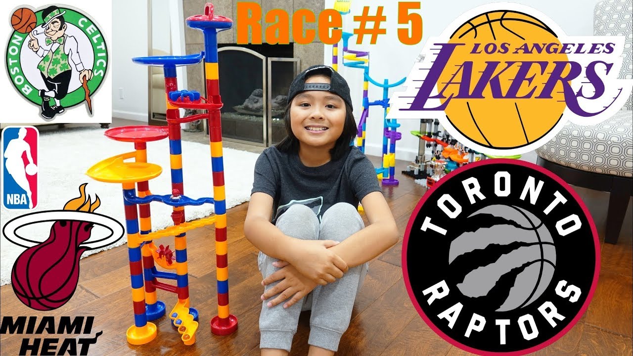 Marble Racing Sports, NBA Basketball Game Race Number 5! Fun Toy Racing ...