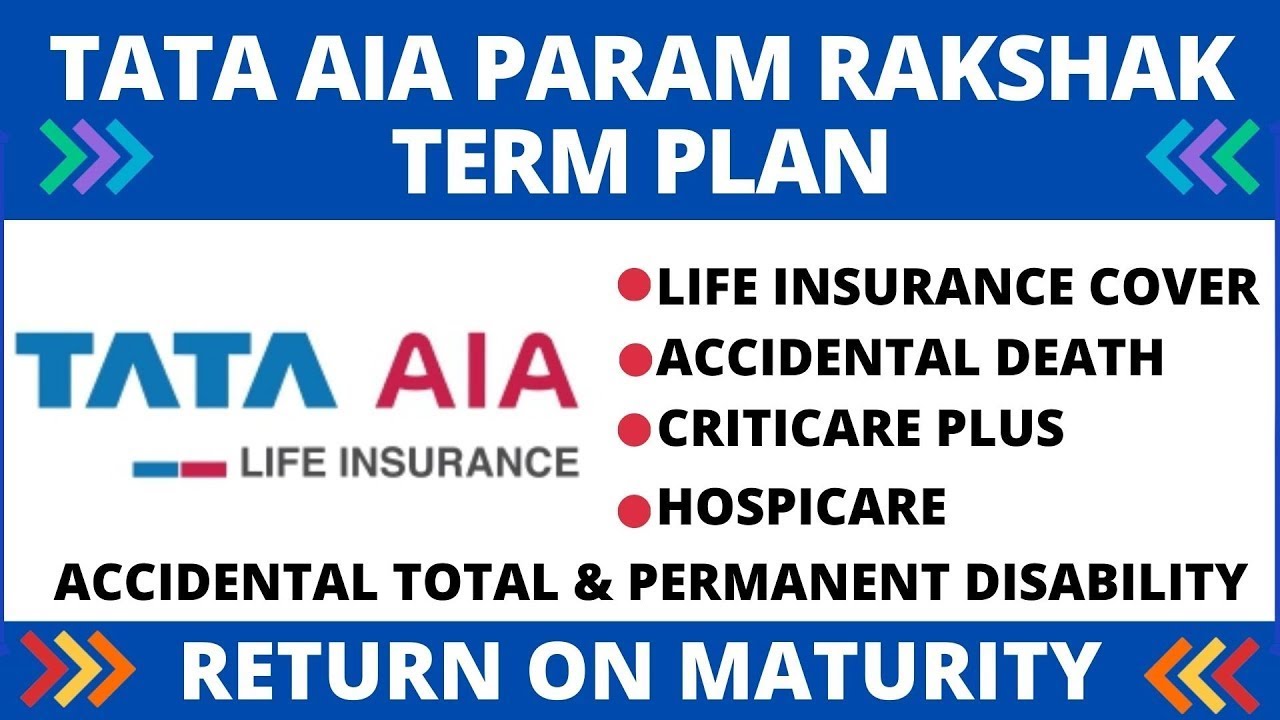 TATA AIA LIFE INSURANCE-PARAM RAKSHA PLAN IN TELUGU - YouTube