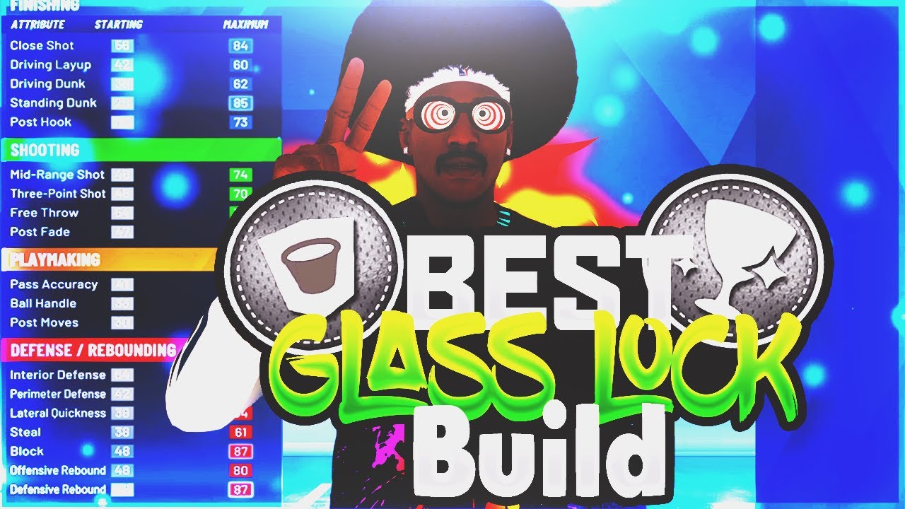 NBA 2K20 NEW BEST SHOOTING GLASS CLEANING LOCKDOWN BUILD | BEST CENTER ...