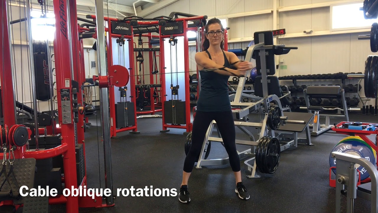 Cable Oblique Rotations - YouTube